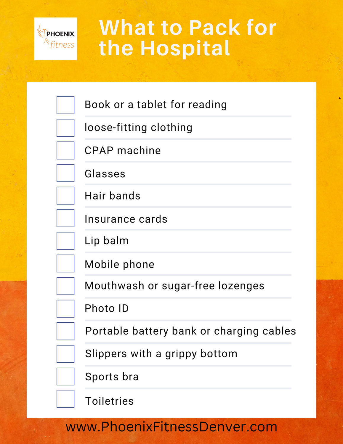 What to pack for your Bariatric Surgery - coaching for bariatric Success